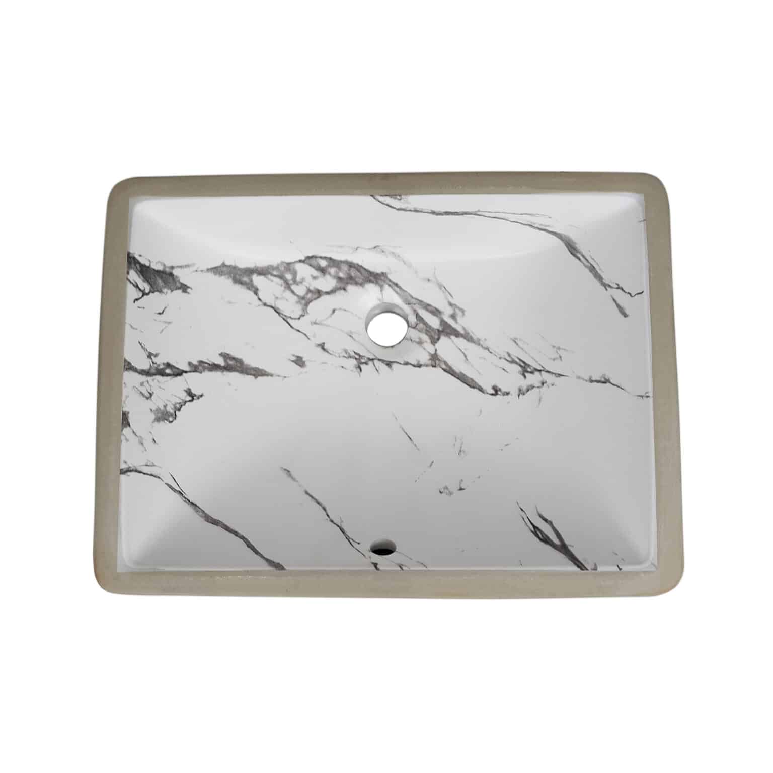 Undermount Rectangle Bathroom Sink with Overflow USR1813