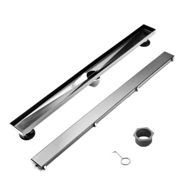 Modern Stainless Steel Linear Shower Floor Drain, Tile Insert ...