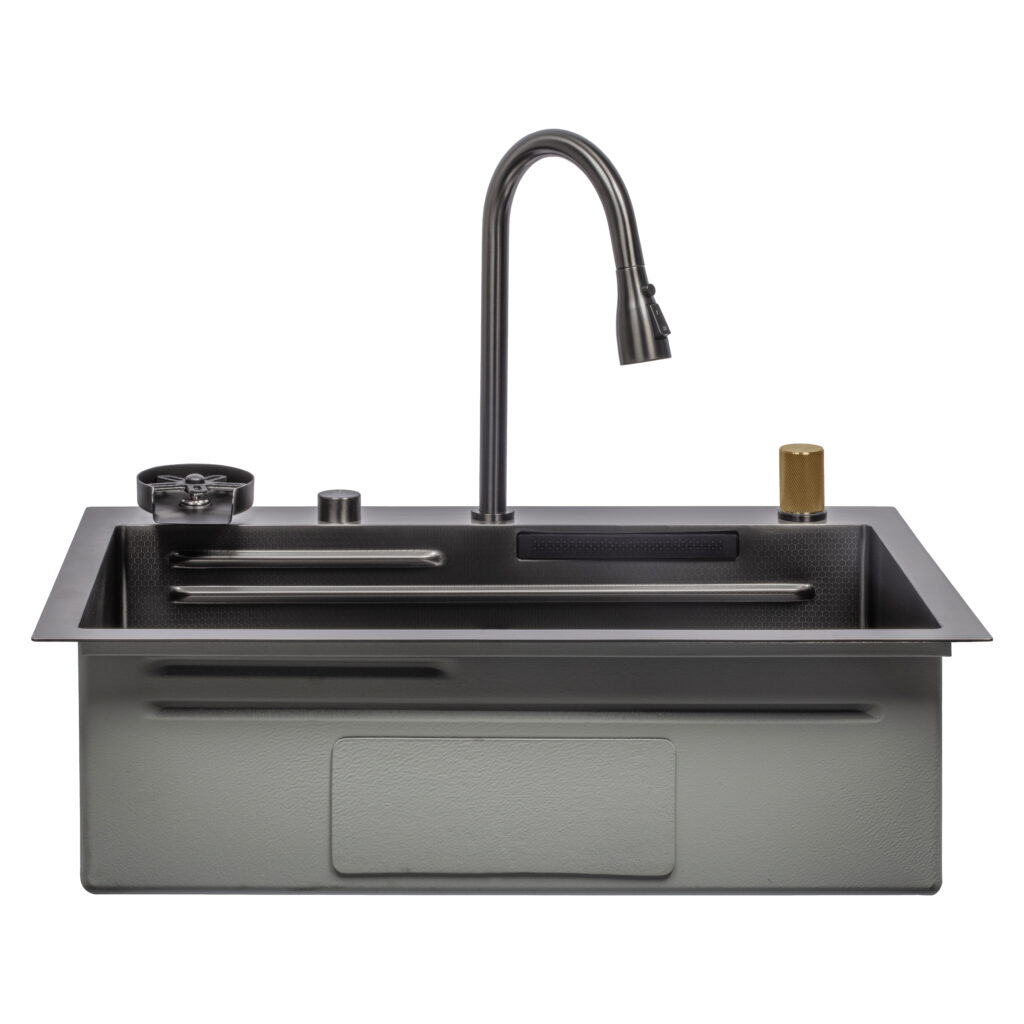 All-In-One Stainless Steel Kitchen Sink Set with Fixtures and Accessories