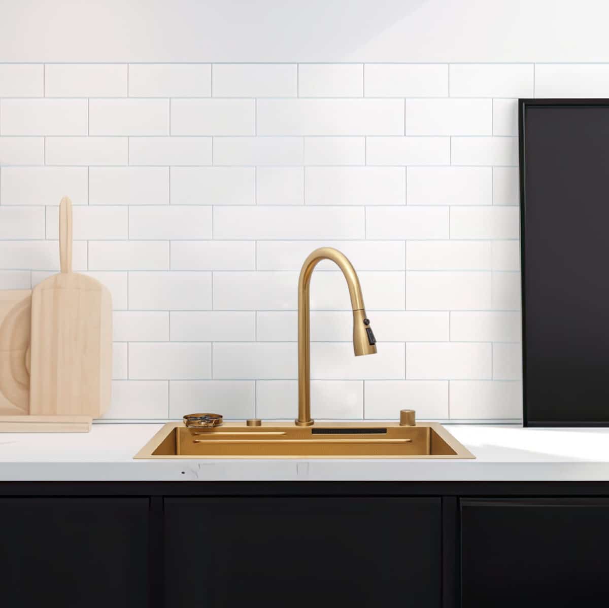 All-In-One Stainless Steel Kitchen Sink Set with Fixtures and Accessories