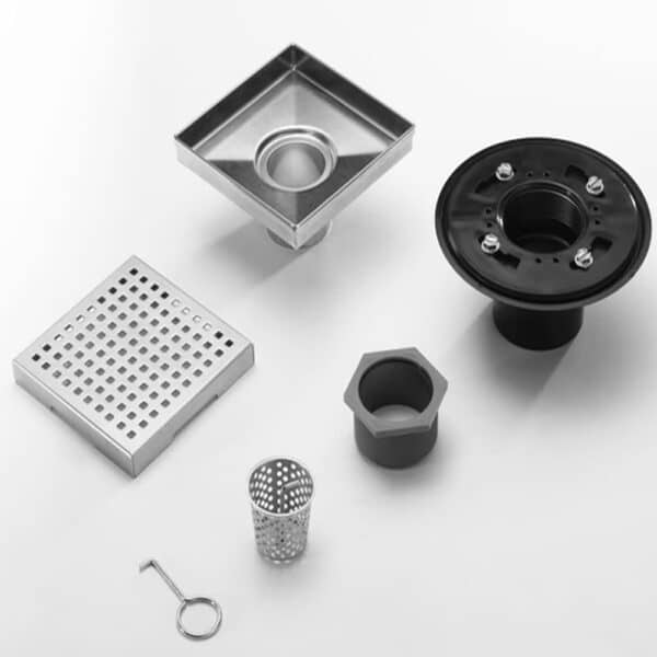 Modern Stainless Steel Square Shower Floor Drain, Square Pattern ...