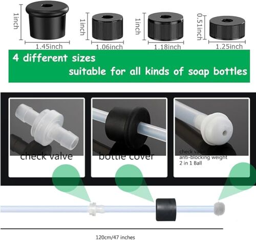 Sink Soap Dispenser Extension Tube Kit - 47" Long Sink Soap Dispensers ...