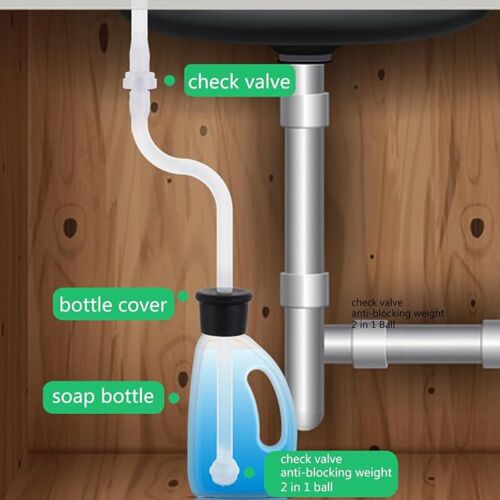 Sink Soap Dispenser Extension Tube Kit - 47" Long Sink Soap Dispensers ...