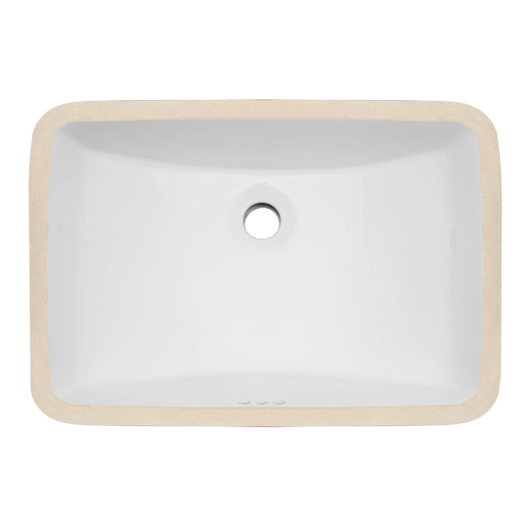 Undermount Rectangle Bathroom Sink with Overflow UTR1813