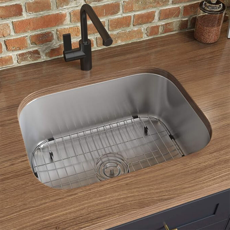 23-3/8″ x 17-3/4″ x 9″ Stainless Steel Undermount Single Bowl Kitchen ...
