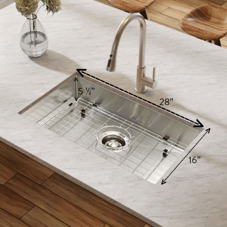 ADA Compliant Kitchen Sink R28R-ADA (30" x 18" x 5.5")