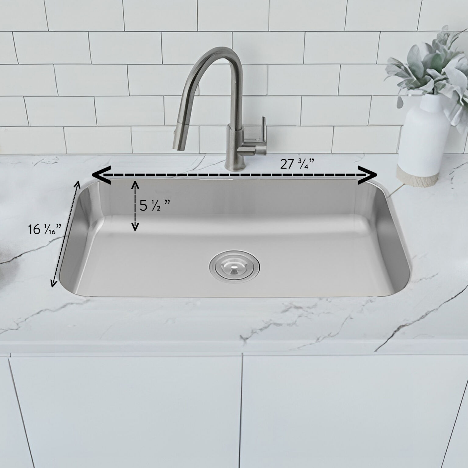 ADA Compliant 29-3/4" x 18" x 5-1/2" Stainless Steel Single Bowl ...